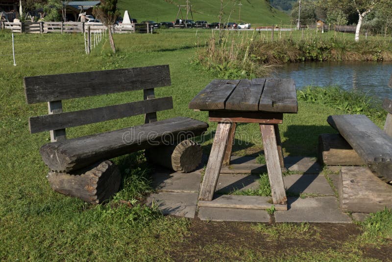 Bench from a resting place stock image. Image of scenic - 99776315