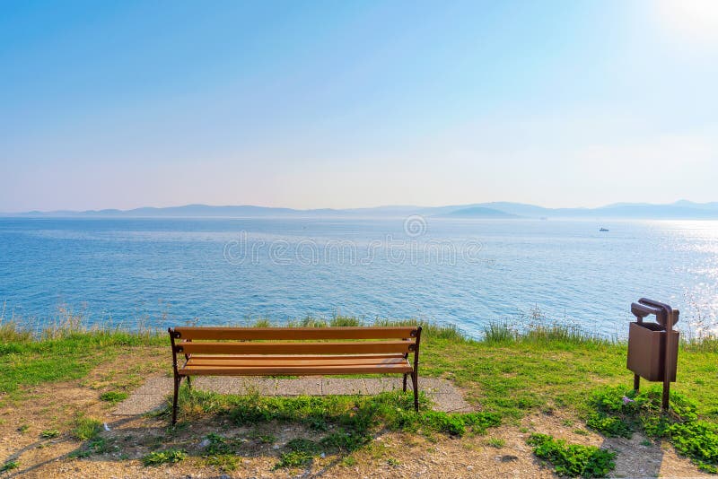 Bench and scenery stock image. Image of scene, outdoor - 110978071