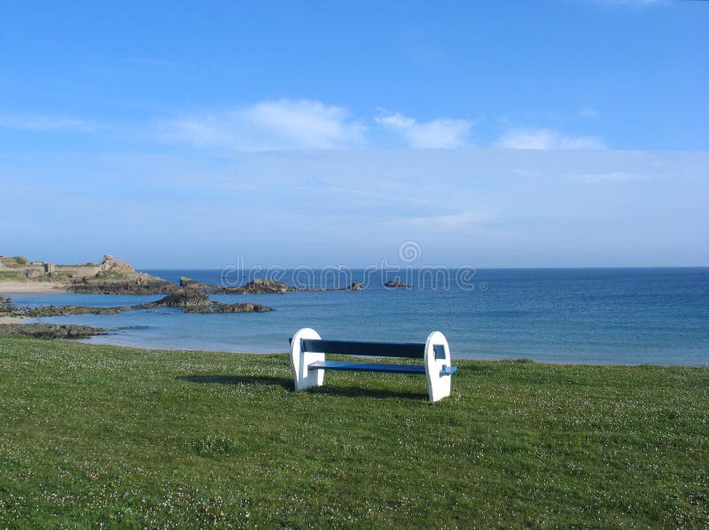 Bench by the sea stock image. Image of park, islands - 12571469