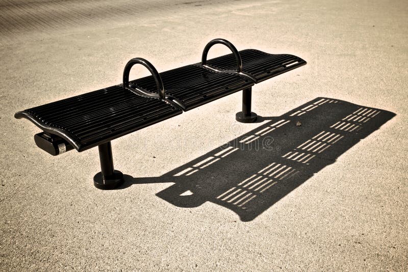 Bench shadow stock photo. Image of curve, morning, wide - 24888856