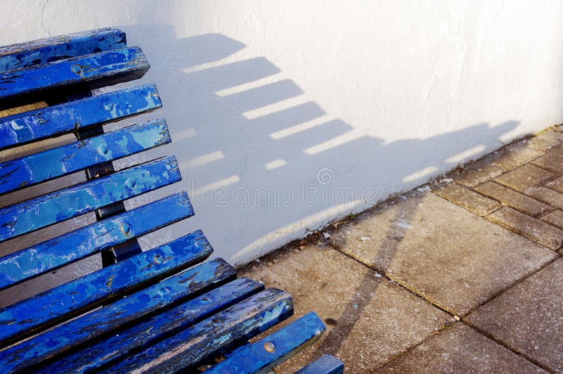 Bench and shadow stock photo. Image of sunny, wall, park - 42535116