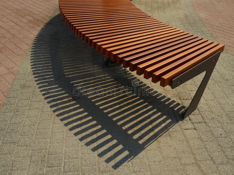 Bench and Shadow on the Street Stock Image - Image of architecture ...