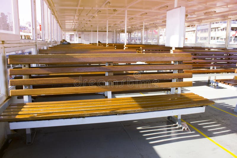 Bench in ship. stock image. Image of architecture, highway - 72468325