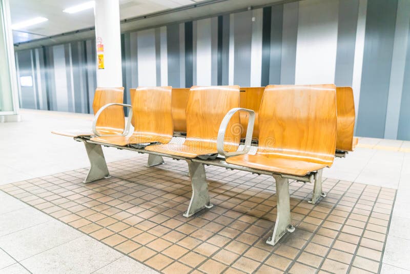 Empty bench in the subway stock image. Image of picture - 44182945