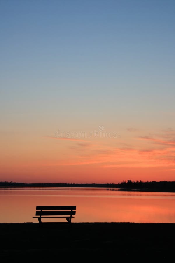Bench at Sunset stock photo. Image of setting, summer - 10053396