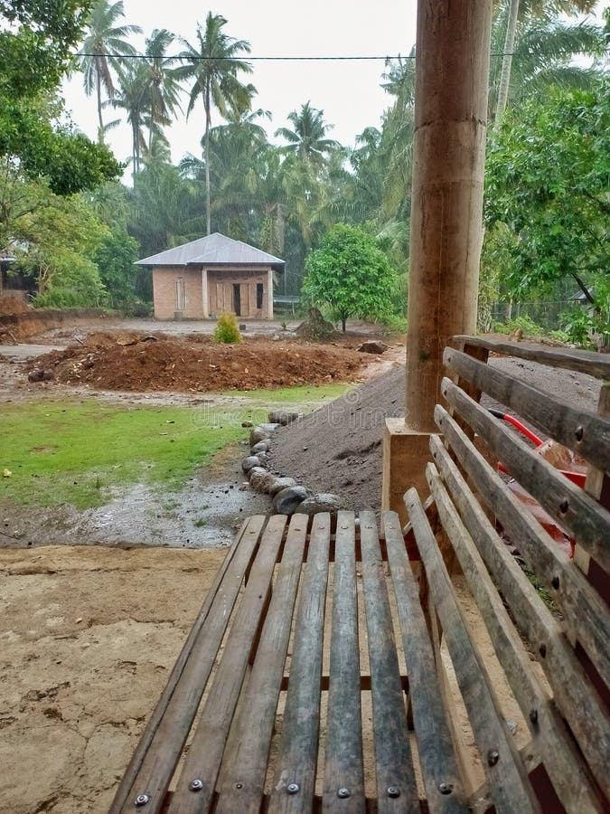Bench on Terrace stock image. Image of agriculture, wall - 240101295
