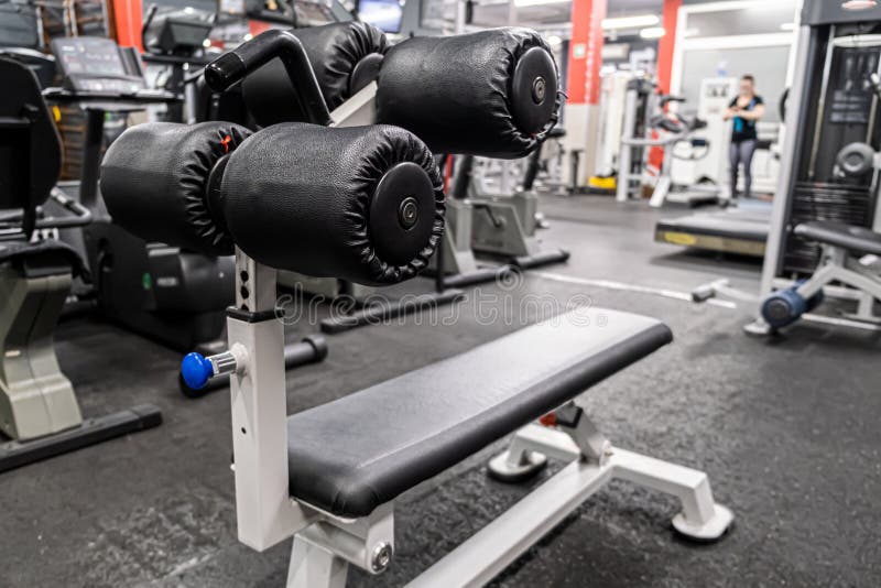 Bench for Various Exercises Aimed at Strengthening the Abdominal and ...