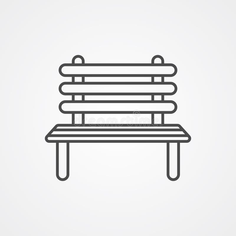 Street Bench. Symbol. Vector Icon. Stock Vector - Illustration of seat ...