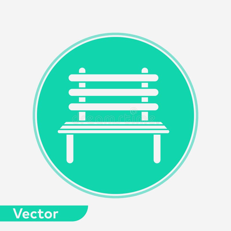 Bench Vector Icon Sign Symbol Stock Vector - Illustration of forest ...
