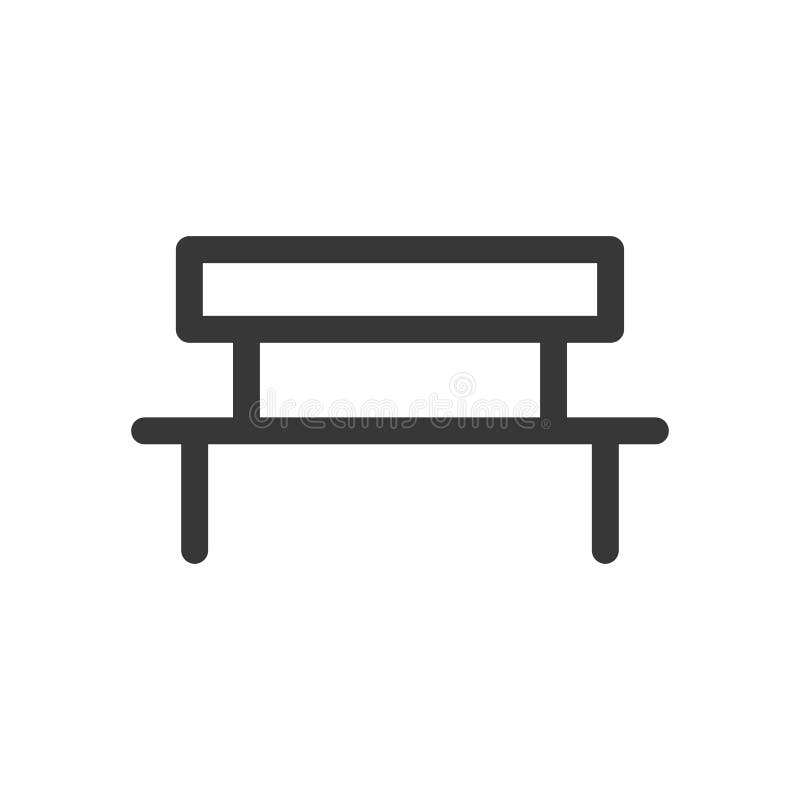 Bench vector line icon stock vector. Illustration of bench - 220654457