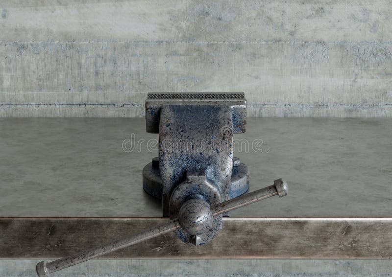 Bench Vice Grip stock illustration. Illustration of mounted - 317283111