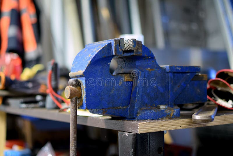 Bench vice stock photo. Image of squeeze, vice, garage - 87107934