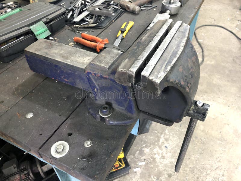Bench Vise Used for Clamping Parts and General Work Uses Stock Image ... Bench Vise Used for Clamping Parts and General Work Uses Stock Image ...