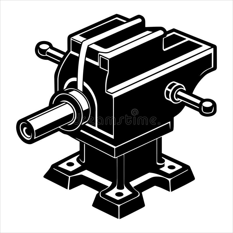 Bench vise vector art stock illustration. Illustration of duty - 399554534