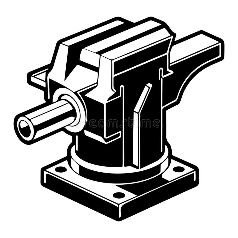 Bench vise vector art stock vector. Illustration of engineering - 399554572
