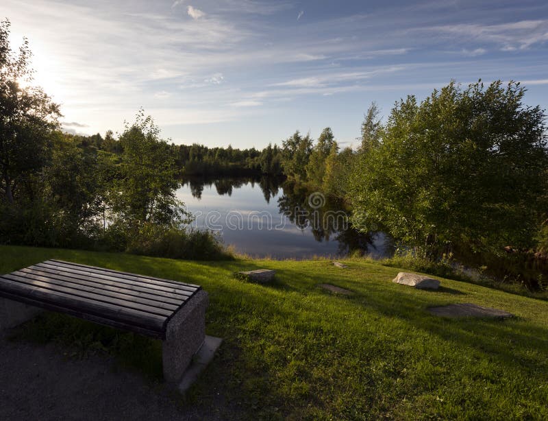 A bench in the water stock image. Image of nature, river - 122032095