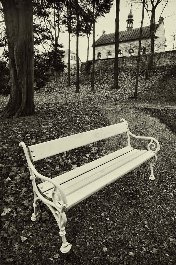 Bench stock image. Image of bench, path, peace, church - 39797287