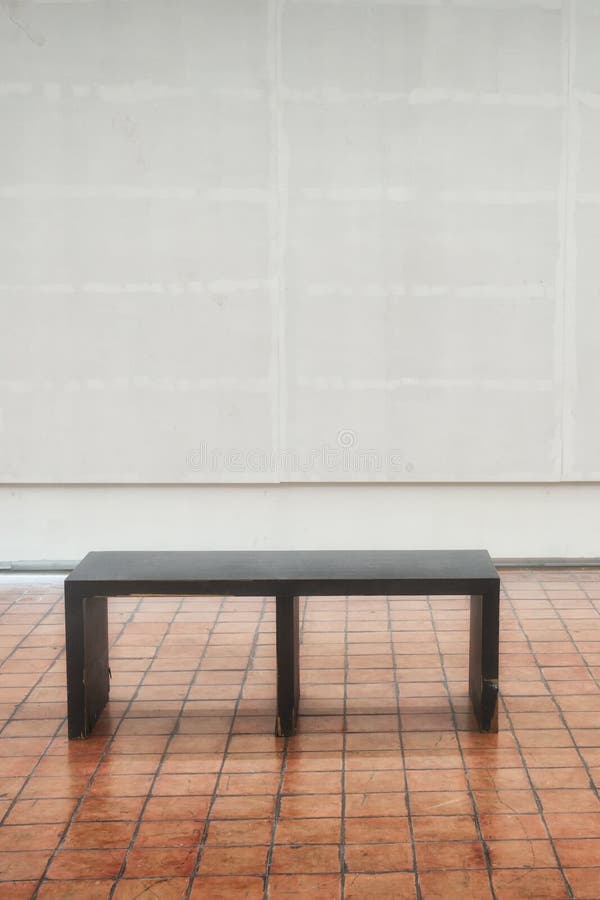 Bench in white room stock photo. Image of blank, gallery - 78202694