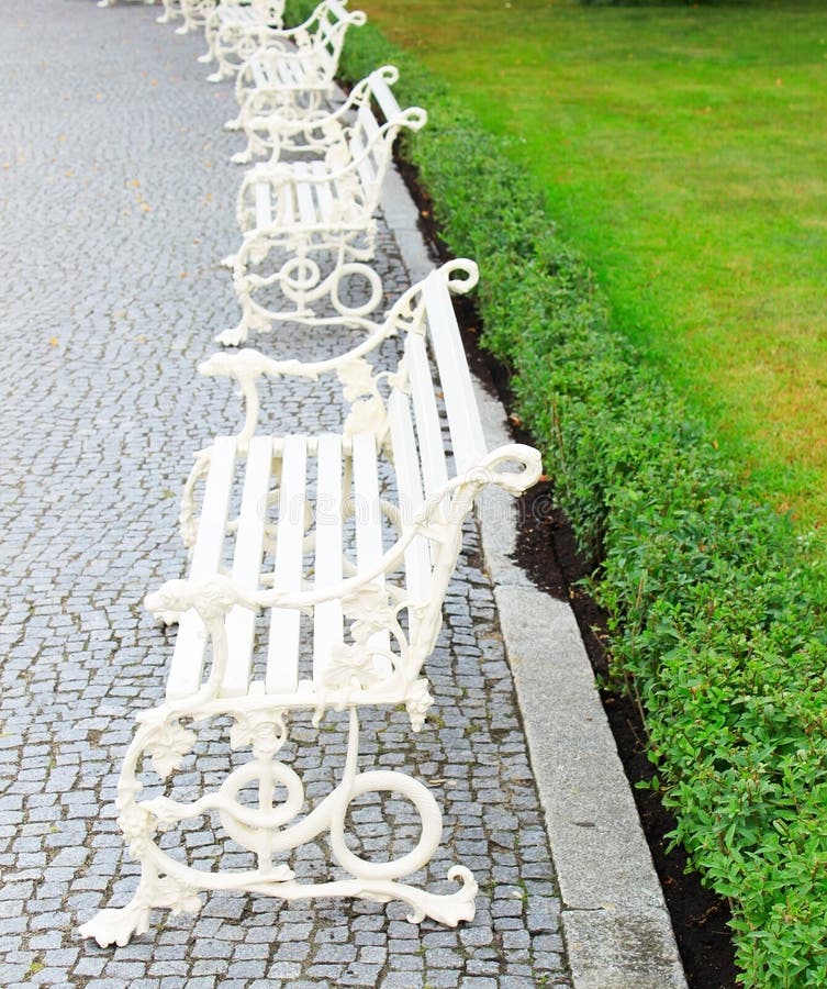 Benches stock image. Image of road, landscape, garden - 26467061