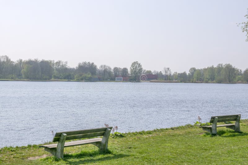 Benches at the Gaasperplas Lake at Amsterdam the Netherlands 2019 Stock ...