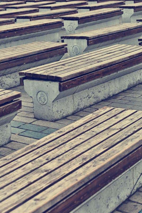 Benches stock image. Image of blue, cement, mosque, background - 55267881