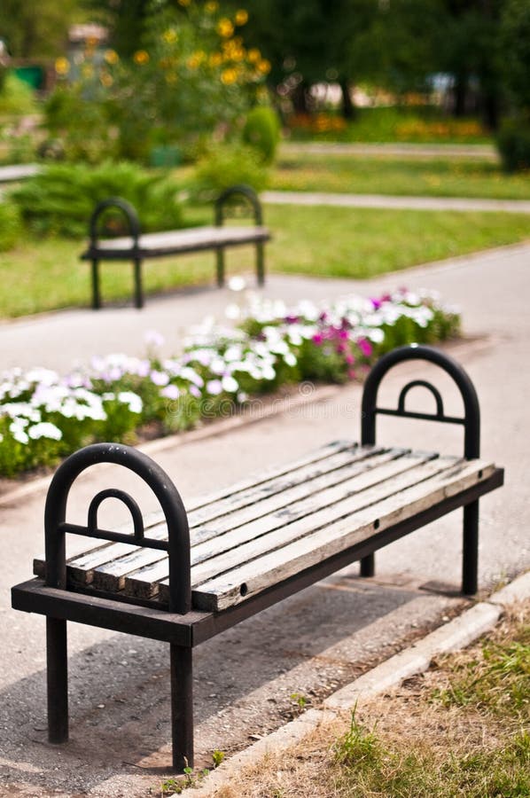 Bench in park stock image. Image of bench, outdoor, park - 9490483
