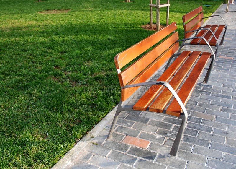 Benches in the park stock photo. Image of rest, concept - 12625004