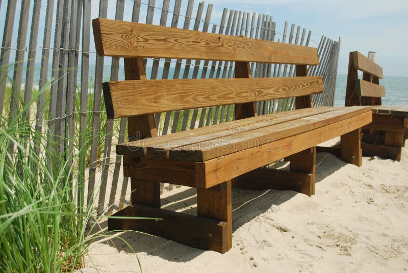 Benches on the Sand stock image. Image of seat, grass - 10566487