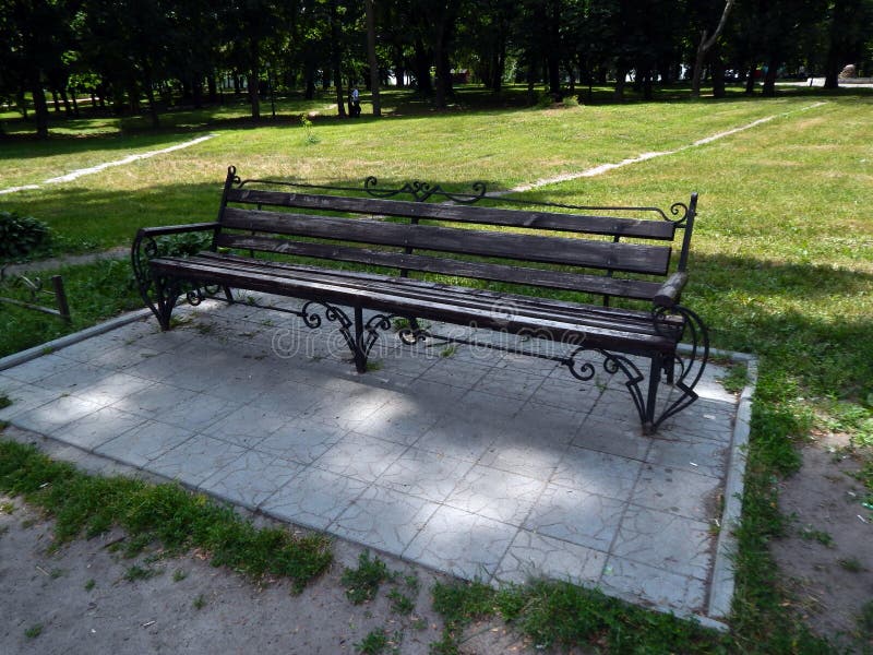 Benches Stand in a Recreation Stock Photo - Image of outdoor, summer ...