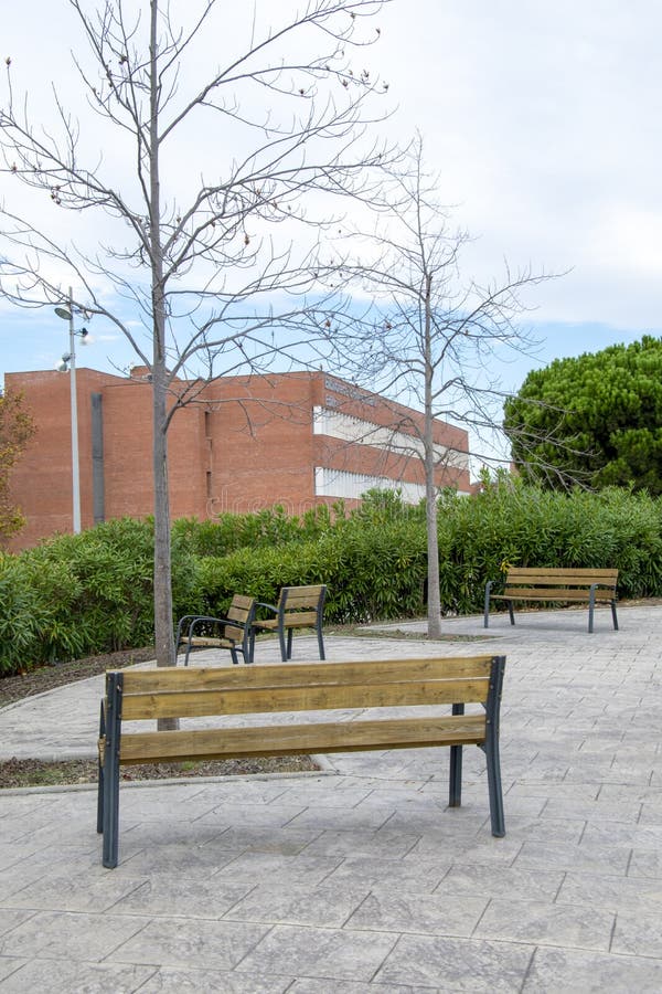 Benches to rest. stock image. Image of anchored, empty - 203823369