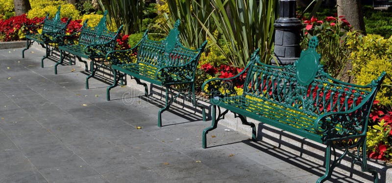 Benches to sit stock image. Image of seats, benches, green - 49026185