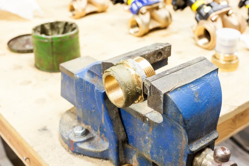 Bench-lift with Coupling for Water Stock Image - Image of metal ...