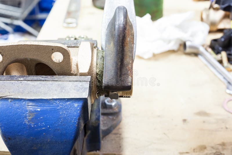 Bench-lift with Coupling for Water Stock Image - Image of connection ...