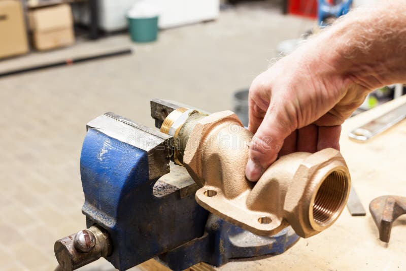 Bench-lift with Coupling for Water Stock Photo - Image of sanitary ...