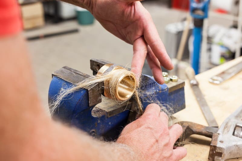 Bench-lift with Coupling for Water Stock Photo - Image of hemp ...