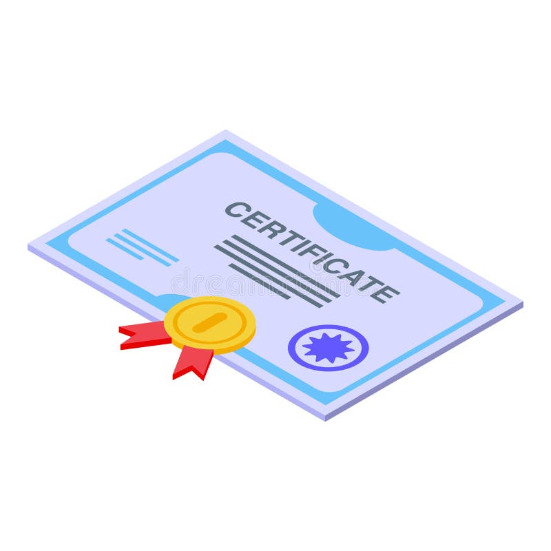 Benchmark Certificate Icon Isometric Vector. Indicator Performance ...
