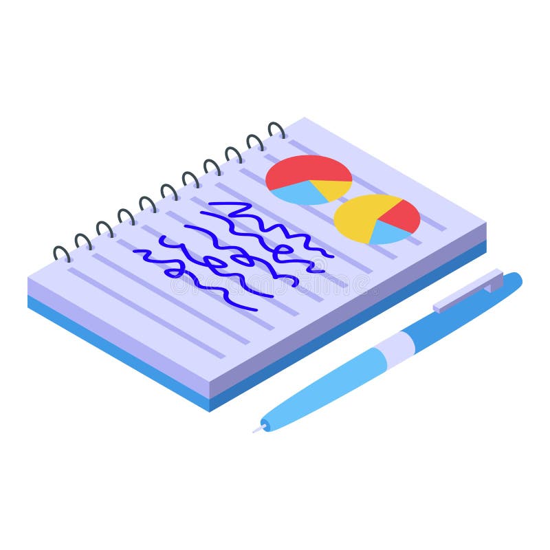 Benchmark Notepad Icon Isometric Vector. Business Performance Stock ...