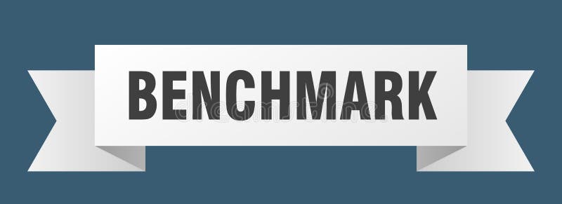 Benchmark ribbon. stock vector. Illustration of flyer - 191260276