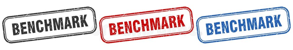 Benchmark Square Isolated Sign Set. Benchmark Stamp Stock Vector ...