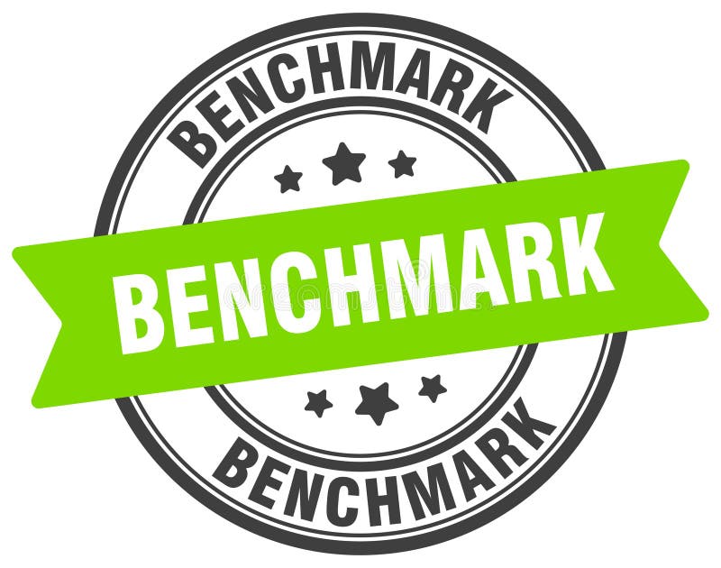 Benchmark Stamp. Benchmark Label on Transparent Background. Round Sign ...