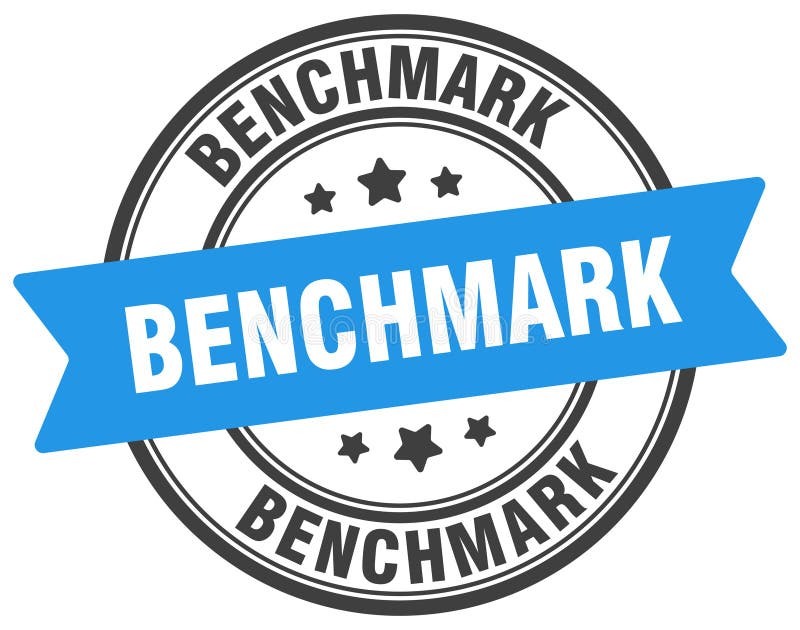 Benchmark Stamp. Benchmark Label on Transparent Background. Round Sign ...