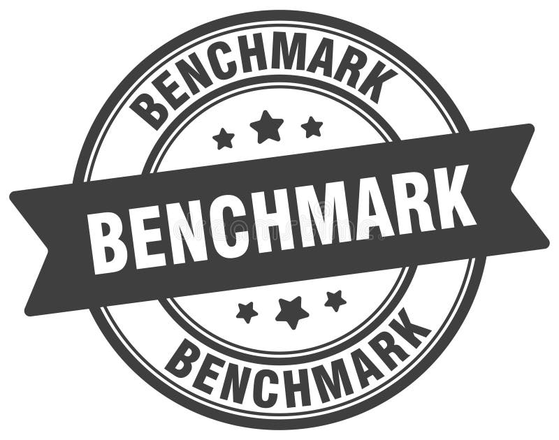 Benchmark Stamp. Benchmark Label on Transparent Background. Round Sign ...