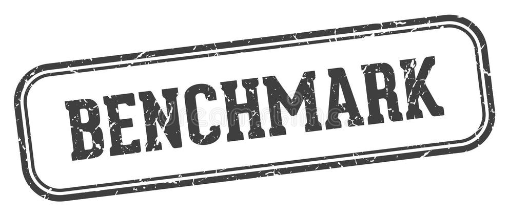 Benchmark Stamp. Benchmark Rectangular Stamp on White Background Stock ...