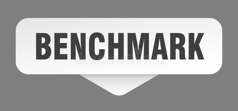Benchmark Sticker. Benchmark Sign Isolated on Gray Background Stock ...