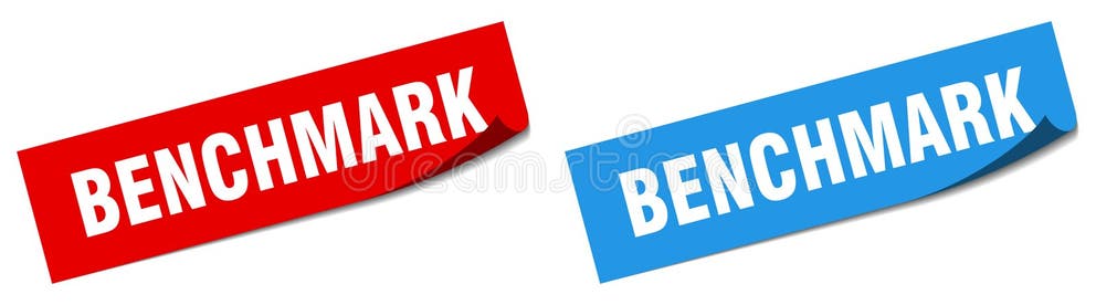 Benchmark Sticker. Benchmark Sign Set Stock Vector - Illustration of ...