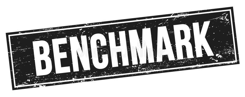 BENCHMARK Text on Black Grungy Rectangle Stamp Stock Illustration ...