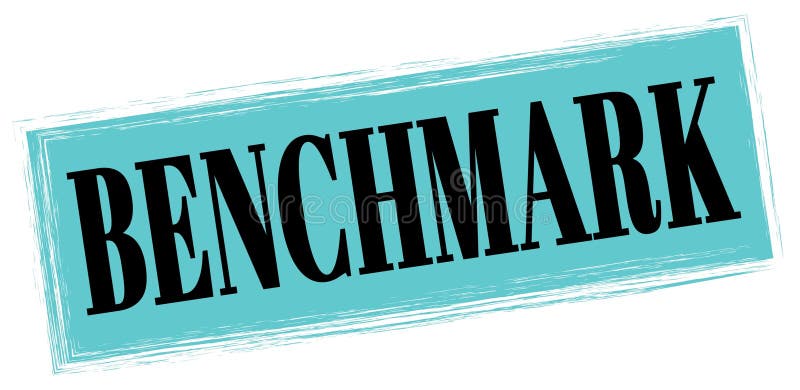 BENCHMARK Text Written on Blue-black Stamp Sign Stock Illustration ...