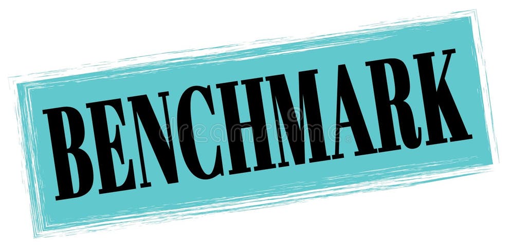 BENCHMARK Text Written on Blue-black Stamp Sign Stock Illustration ...