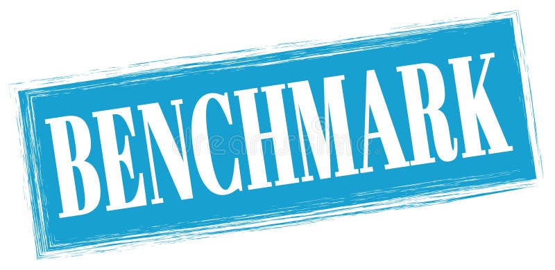 BENCHMARK Text Written on Blue Stamp Sign Stock Illustration ...