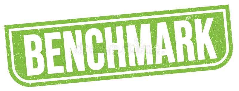 BENCHMARK Text Written on Green Stamp Sign Stock Illustration ...